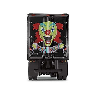 Western Star Truck with Green Goblin Head and 40' Vintage Trailer Happy Toyz Black Maximum Overdrive (1986) Movie 1/64 Diecast Model by DCP/First Gear 60-1503
