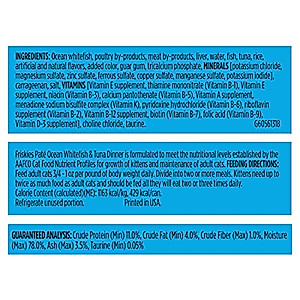 Purina Friskies Pate Wet Cat Food, Ocean Whitefish Tuna, 5.5 OZ Cans (12-Count)