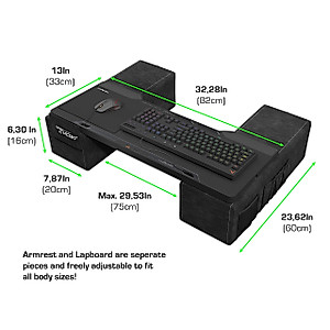 Couchmaster CYCON² Fusion Grey - Couch Gaming USB-Hub Desk for Mouse & Keyboard (for PC, PS4/5, Xbox One/Series X), Ergonomic lapdesk for Couch & Bed