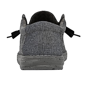 Hey Dude Men's Wally L Stretch Steel Size 10 | Men’s Shoes | Men's Lace Up Loafers | Comfortable & Light-Weight