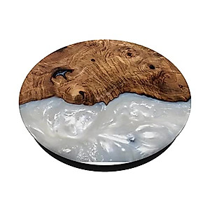 Wood Resin Pearl Gift PopSockets Swappable PopGrip