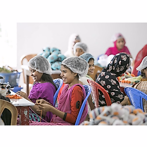 Pebble 200-005CR Fair Trade Handmade Crochet Cotton Red Toadstool Rattle 1 count