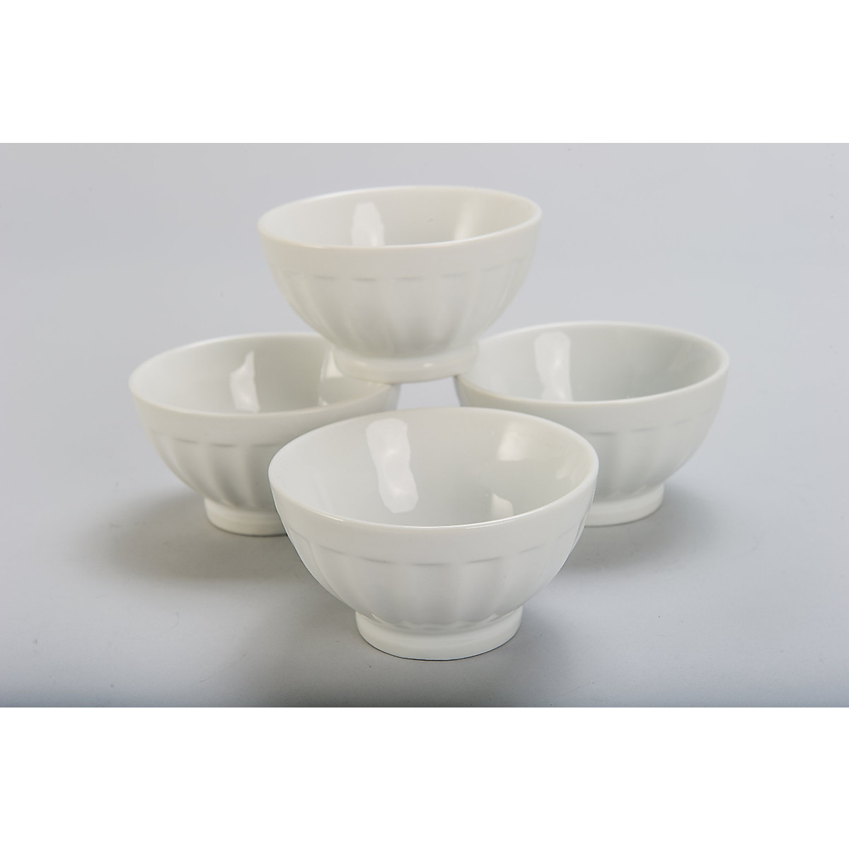 BIA Cordon Bleu 16-Ounce Fluted Bowl, Set of 4, White (900107S4SIOC)