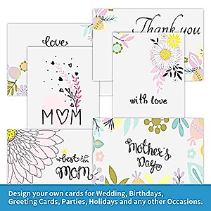 White Cardstock Thick Paper 100 Sheets, Ohuhu 8.5" x 11" Heavyweight 80lb Cover Card Stock for Crafts and DIY Cards Making