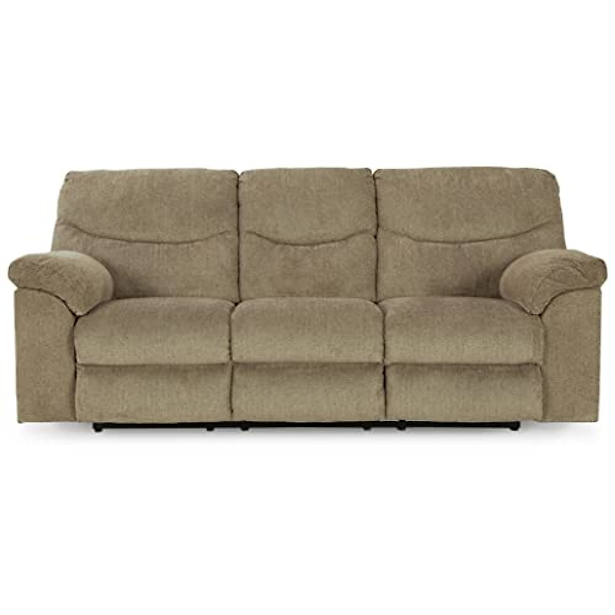 Signature Design by Ashley Alphons Transitional Tufted Reclining Sofa, Light Brown