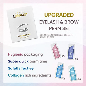 Libeauty Brow Lamination Kit Lash Lift Kit Lasting 8 Weeks Sachet Disposable Upgraded Version Curling Perming Wave Lotion & Liquid Set Home Perm Kit