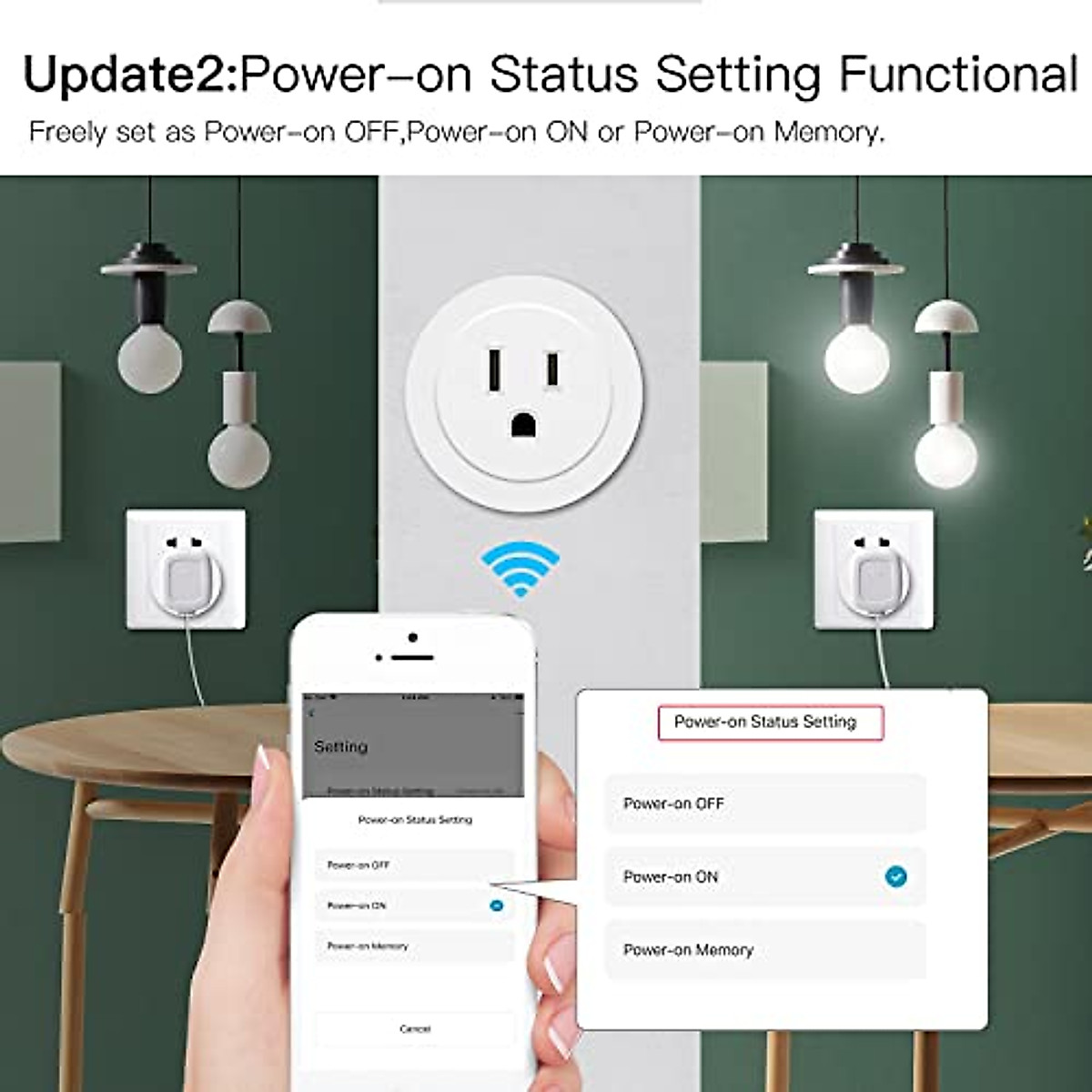 MOES Smart Dimmer Plug, Plug in Lamp Dimmer Outlet for Dimmable LED, CFL, Halogen and Incandescent Bulbs, Brightness Adjust Socket, Tuya Smart Life App Control, Work with Alexa and Google, 2.4GHz WiFi