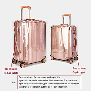 BlueCosto 28" Universal Clear PVC Luggage Cover Protector Suitcase Covers - H: 25"-28"; L: 18"-20"; W: 10.5"-12"