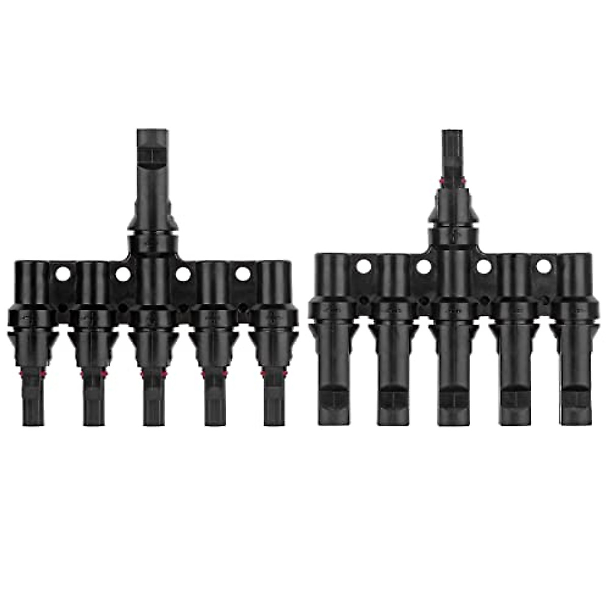 5 to 1 Solar Panel Connector - 5 Way Branch DIY Mount Tool Solar Parallel Connector in Pair - Solar Wire Connectors for Connection Between Solar Panels