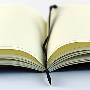 Letts Noteletts Edge Notebook, Large, Ruled, Black, 8.5 x 5.875 Inches, 192 Pages (LEN5ERBK)