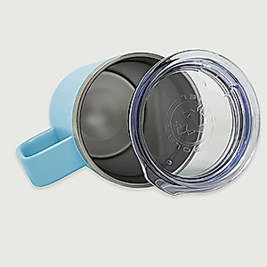 LaserGram 15oz Vacuum Insulated Coffee Mug, Flag of Puerto Rico, Personalized Engraving Included (Light Blue)