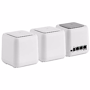 Monoprice Whole Home Mesh Wi-Fi System, Wi-Fi Router and 2 Satellite Extenders, Quick Setup by Touch Link Technology Covers Entire Home up to 4500 sq. ft.