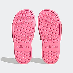 adidas Adilette Comfort Slide Sandal, Beam Pink/White/Beam Pink, 6 US Unisex Big Kid