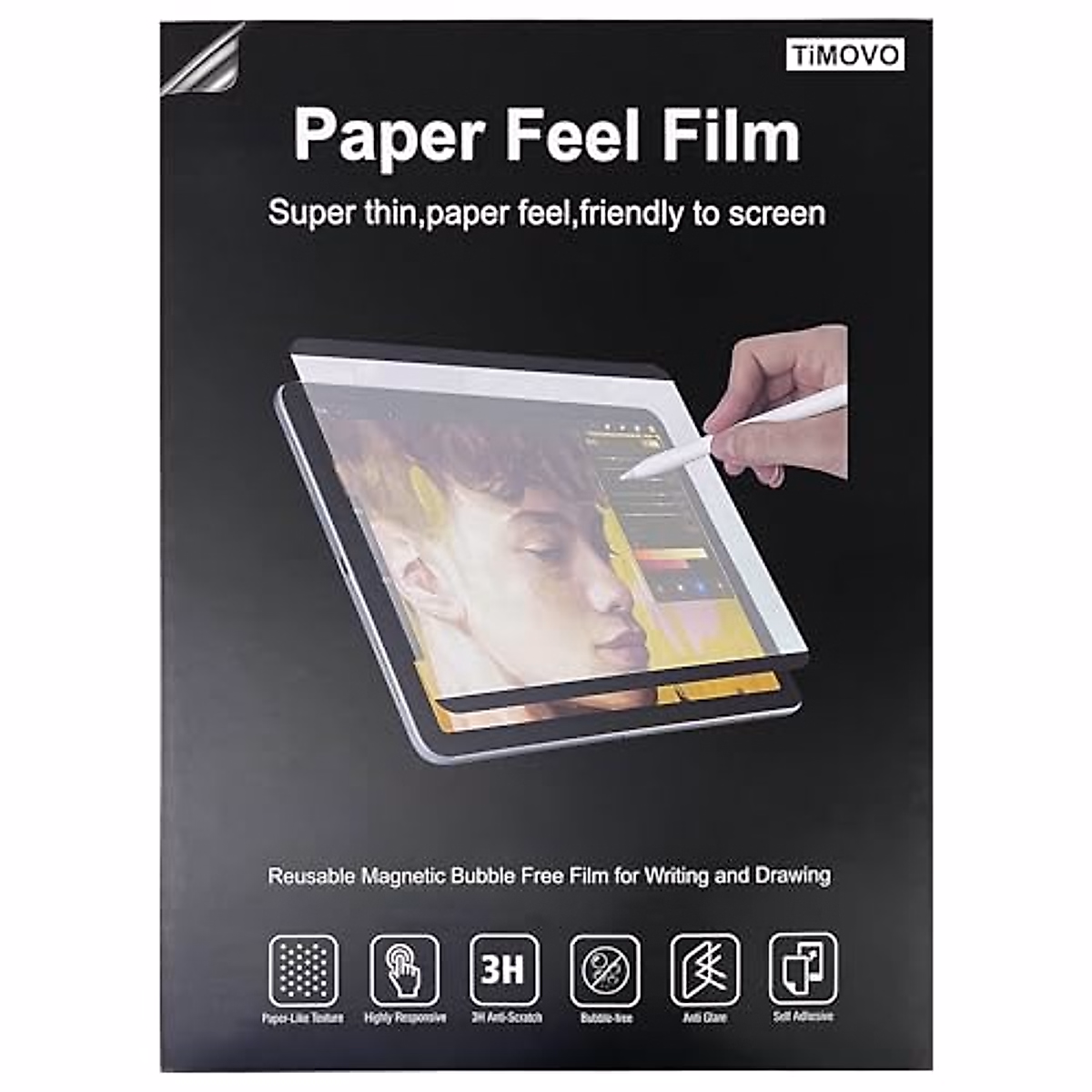 TiMOVO Magnetic Feel-Paper Screen Protector Compatible with iPad 10th Generation 10.9 Inch 2022, Removable, Reusable, Matte Film for All-New iPad 2022, Paper Felt, Anti Glare, Anti Scratch - 1 Pack