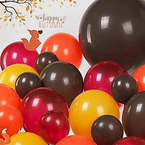 Fall thanksgiving day Garland Arch Kit 140 Pcs Retro burnt orange brown red yellow Balloon for Fall in love Bridal Shower autumn pumpkin theme Baby Shower Thanksgiving Day decorations