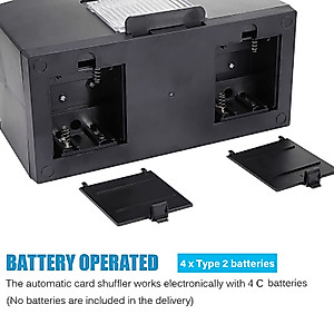 S SUNSBELL Automatic Card Shuffler for Five Crowns Card Game, Battery Operated Poker Shuffling Machine, Poker Card Shuffler, Card Shuffler 4 Deck Automatic for Poker, Blackjack