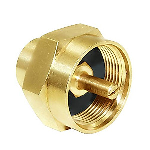 Joywayus 1LB Propane Gas Bottle Refill Adapter,1/4" NPT Female Universal Fit 1-lb Tank Brass Fitting(Pack of 2)