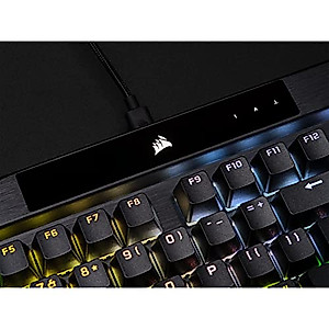 Corsair K70 RGB PRO Wired Mechanical Gaming Keyboard (Cherry MX RGB Red Switches: Linear and Fast, 8,000Hz Hyper-Polling, PBT Double-Shot PRO Keycaps, Soft-Touch Palm Rest) QWERTY, NA - Black