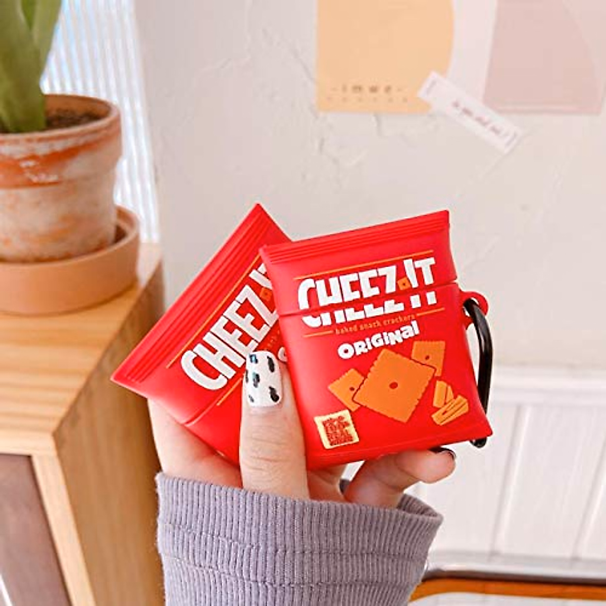 Oqplog for Airpod 2/1 for AirPods Case 3D Cute Fun Cartoon Fashion Funny Character Air Pods 2&1 Cover Design for Girls Women Teen Boys Kids Unique Kawaii Trendy Food Soft Silicone Cases –Chezz Cookie