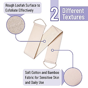 Slick- Exfoliating Loofah Back Scrubber for Shower, Back Scrubber, Loofah Back Scrubber, Shower Back Scrubber, Back Washer, Back Exfoliator, Exfoliating Back Scrubber, Back Cleaner for Shower