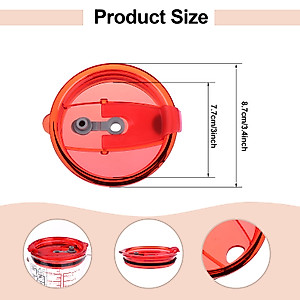 6 Pieces 20 oz Tumbler Lids Replacement Lids Spill-proof Splash Resistant Lids Covers for Mug Tumblers Cups with 3 inch cup mouth in dia