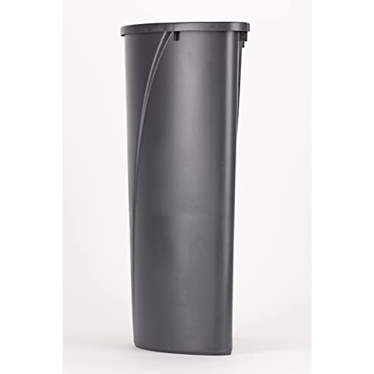 CFS 34302123 Centurian Half Round Waste Container Trash Can Only, 21 Gallon, Gray