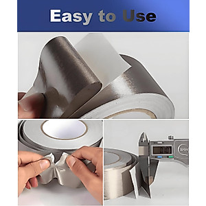 Faraday Fabric Tape 1inch x 50 Feet Double Conductive Cloth Tape with Acrylic Adhesive, for Electrical Connection, Grounding, EMI Shielding, Wire Harness, Display Repair, Cable Interference Blocking