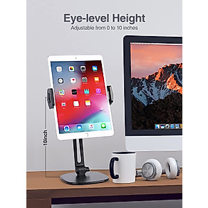 Elitehood Tablet Stand, Height Adjustable, 360 Rotating, Compatible with 4.7"-11" Tablets and Phones