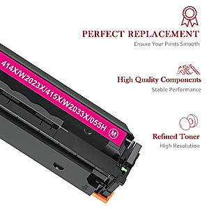 414X Toner Cartridges 4 Pack Compatible Replacement for HP 414X W2020X 414A W2020A with HP Color Laserjet Pro MFP M479fdw M454dw Printer (Black Cyan Yellow Magenta)