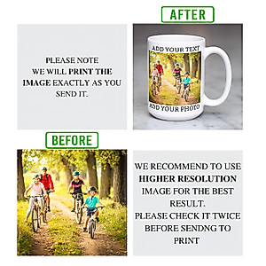 Custom Mug Personalized Coffee Mug with Custom Photo, Text, Logo, Tazas Personalizadas 15oz Mug Housewarming Gifts Great Gift for Mom, Best Dad Mug, Friendship, Bestie and Groom