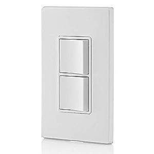 Leviton 5634-W 15 Amp, 120/277 Volt, Decora Single-Pole, AC Combination Switch, Commercial Grade, Grounding, White, Small