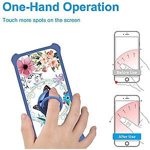 jioeuinly ANS Artia Case Compatible with ANS Artia Phone Case ACK2326 Cover [with Tempered Glass Screen Protector][Hard PC + Soft Silicone] [360 Metal Ring Support][Luminous Effect] YGL-LHD