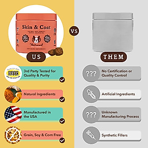 Natural Dog Company Multivitamin Supplement Chews + Skin & Coat Supplement Chews for Dogs - Comprehensive Nutritional Care for Healthy Skin, Shiny Coat, Joint Support, and Immune System Boost