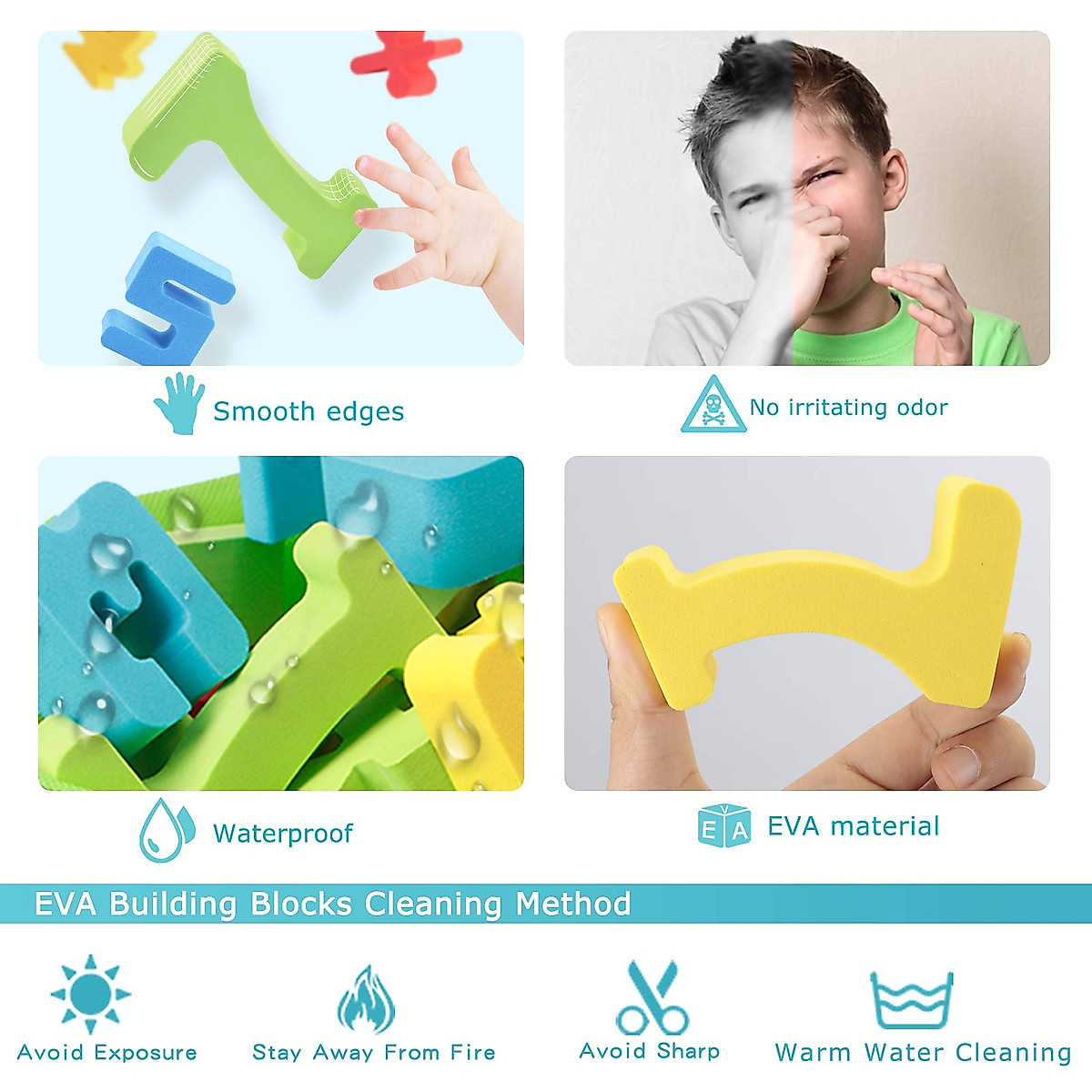 kindersee Math Foam Blocks Educational Toys, Including Math Manipulatives, Balanced Stacking, Memory Training, Unique Number Blocks for Math, Ages 3 and up as Gifts, Party Games, Education