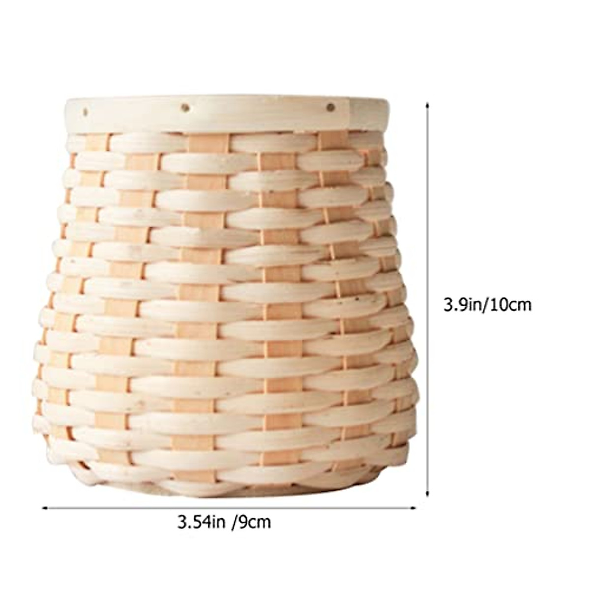 SHERCHPRY Woven Desktop Baskets Small Bamboo Basket Pencil Holder Rustic Chopsticks Caddy Fork Spoon Knife Holder Flatware Utensil Caddy Chinese Tea Tool Holder Utensil Holder