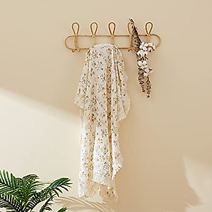 INSULAR Cotton Muslin Baby Blanket with Tassel, Boho Bohemian Muslin Swaddle Blanket Baby Receiving Blanket with Fringe, Nursery Decor Throw or Nursing Blankets, 47" x40”, Flower