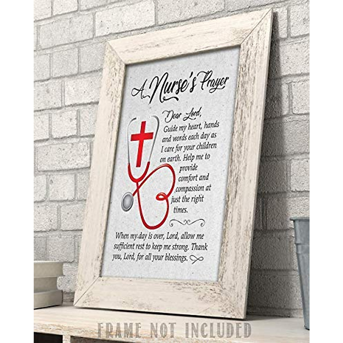 Dear Lord - A Nurse's Prayer - 11x14 Unframed Art Print - Great Gift For Nurse's Day and Home and Office Decor Under $15
