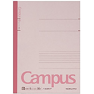 Kokuyo Campus Notebook, B 6mm(0.24in) Ruled, Semi-B5, 30 Sheets, 35 Lines, Pack of 5, 5 Colors, Japan Improt (NO-3CBNX5)
