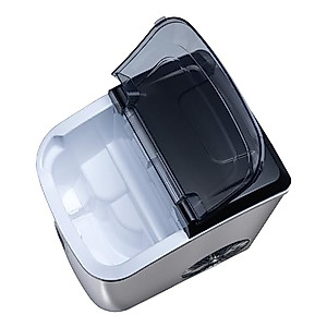 Newair Nugget Countertop Ice Maker Machine | 26 lbs. | Sonic Ice Maker in Stainless Steel, Self-Cleaning Function, Refillable Water Tank, Perfect Canes Ice for Kitchens, Offices, Home Coffee Bars