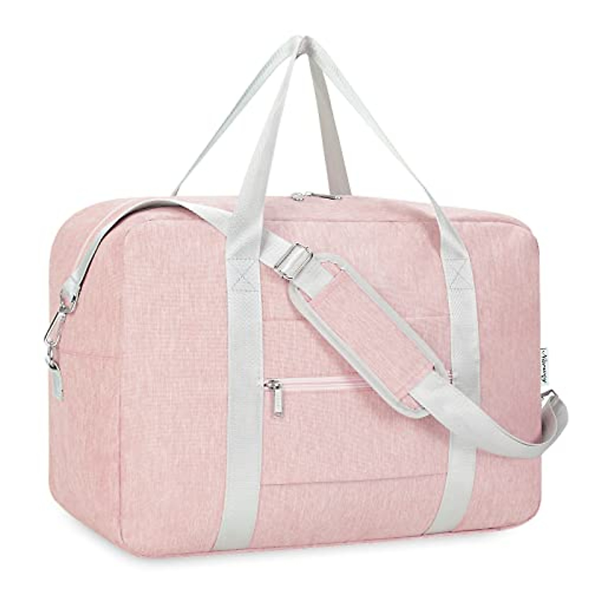 For Spirit Airlines Personal Item Bag 18x14x8 Foldable Travel Duffel Bag Tote Carry on Luggage Duffle Overnight for Women and Men 30L(Pink)