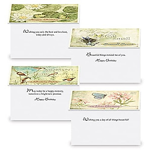 Nature's Sanctuary Birthday Greeting Cards Value Pack - Set of 20 (10 designs), Large 5" x 7", Happy Birthday Cards with Sentiments Inside