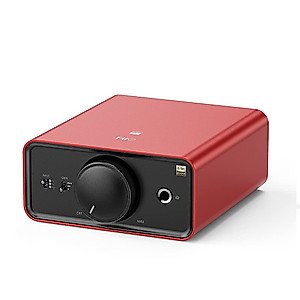 FiiO K5Pro ESS Amplifier Headphone Amps Stereo High Resolution Portable Desktop DAC 768K/32Bit and Native DSD512 for Home Audio/PC 6.35mm Headphone Out/RCA Line-Out/Coaxial/Optical Inputs (Red)