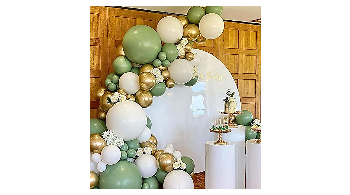 Create Elegant Sage Green Balloon Arch Kit - Perfect for Weddings & Events