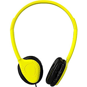 Maeline Bulk Classroom Student Headphones On Ear Stereo Headphones Adjustable Band & Faux Leather Cushions for Kids Online Learning, Library, School, Airplane, Travel - 3.5mm Plug - 10 Pack - Multi