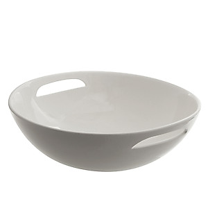 10 Strawberry Street Whittier 13.5"/96 Oz Handled Bowl, White