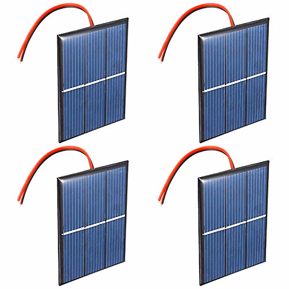GTIWUNG Set of 4 Pieces 1.5V 0.65W 60X80mm Micro Mini Solar Panel Cells for Solar Power Energy, DIY Home, Science Projects - Toys - Battery Charger