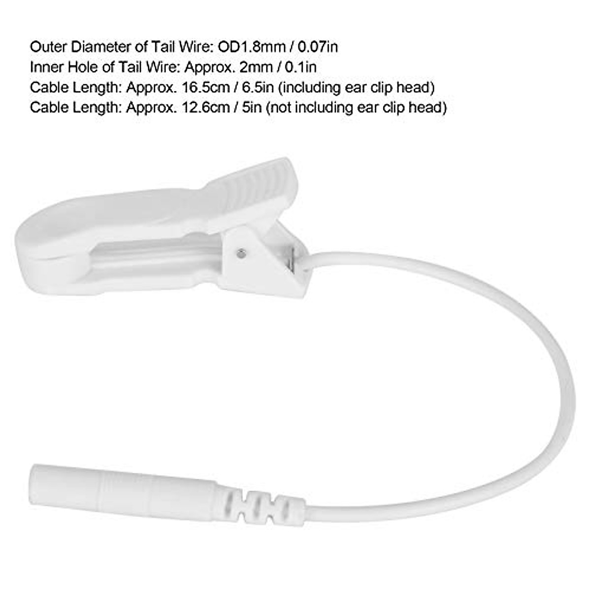 10pcs 2.0mm Ear Clip Electrode Wire Electrode Cable Durable Connecting Cable for Digital TENS Massage Machine Ear Massage Clip, Clip Wire Ear Clip Electrode Cable