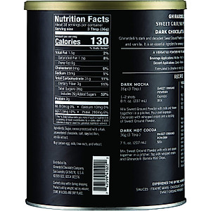 Ghirardelli Sweet Ground Dark Chocolate & Cocoa Powder, 3 Pound Can (Pack of 1) with Ghirardelli Stamped Barista Spoon