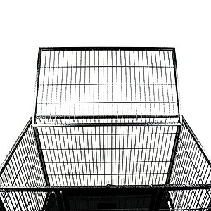 Homey Pet Three Levels 36 Inch Dog Crate, Escape Proof Dog Cage Kennel Indoor with Top Access and Lockable Wheels, Removable Tray, Heavy Duty Dog Crates for Medium/Small Dogs