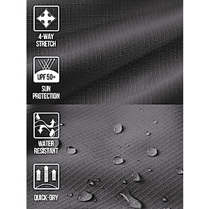 Flewolch Men's Hiking Shorts Quick Dry Outdoor Travel Cargo Shorts with Multi Pocket Gray 32